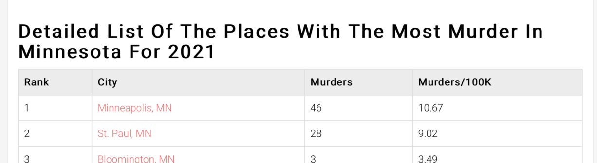 Twin Cities murders 2021 | The Published Pen